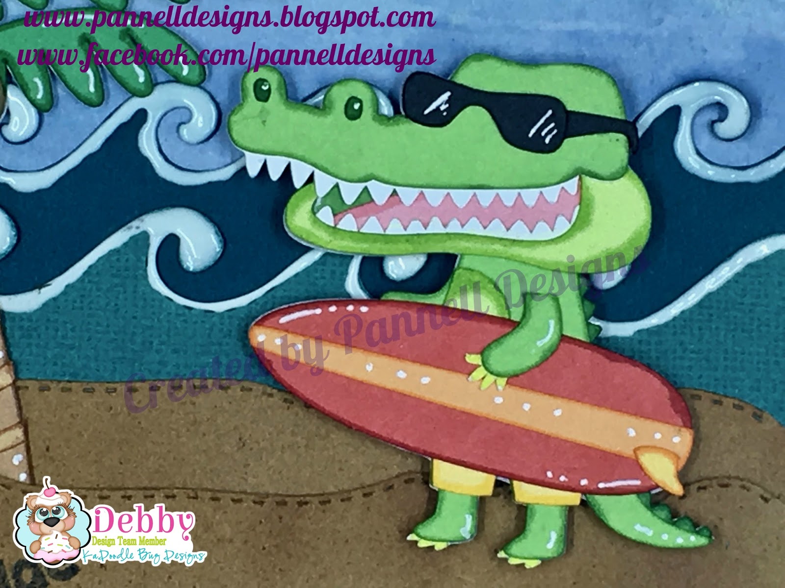Pannell Designs - Paper Crafting: Alligator Birthday Card