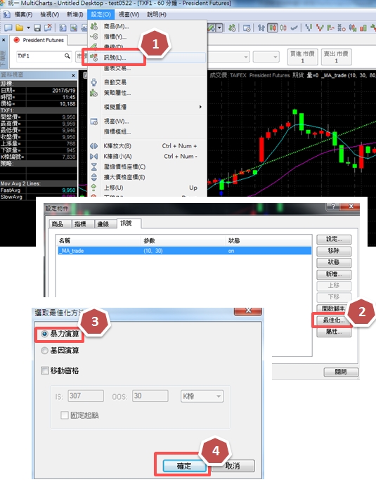 【MultiCharts】如何操作參數最佳化(Optimization) @ 程式交易快譯通