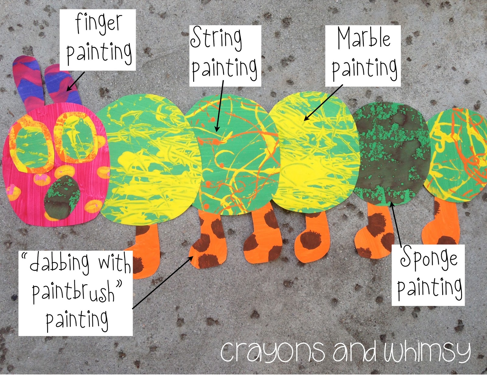 My Favorite Caterpillar Art Project {Freebie!} - Crayons and Whimsy