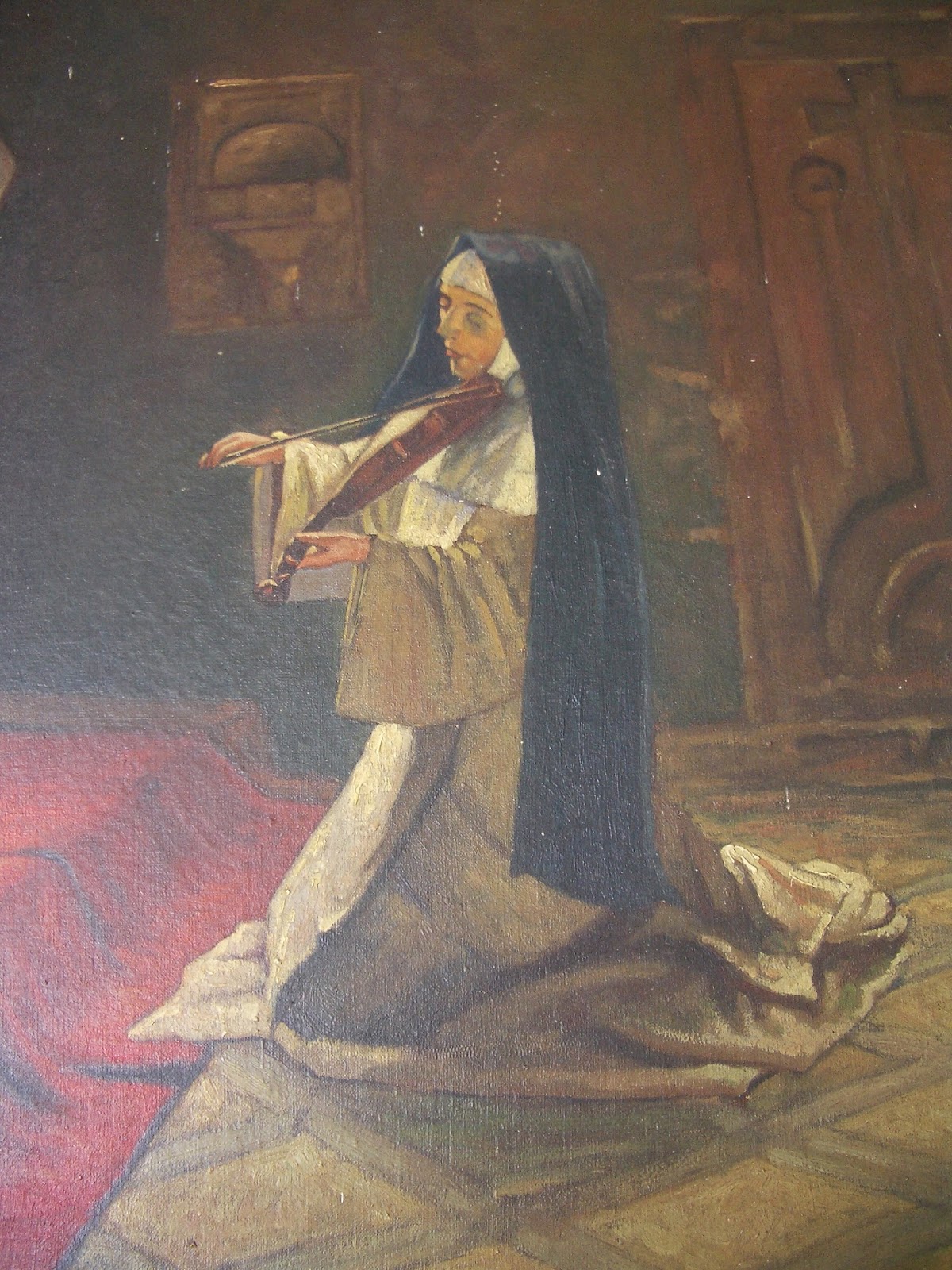 ARTÍCULOS RELIGIOSOS Y ANTIGÜEDADES LOW COST: PINTURA AL OLEO. "MONJA ...