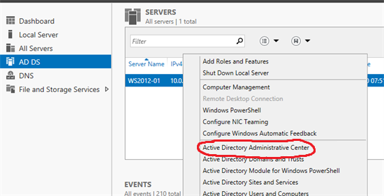 Active Directory Administrative Center Windows 2012 Server cz.5 ...