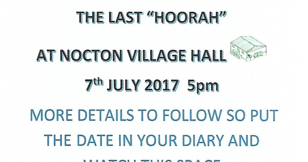 Nocton in Lincolnshire: Nocton Village Hall - last 'Hoorah'