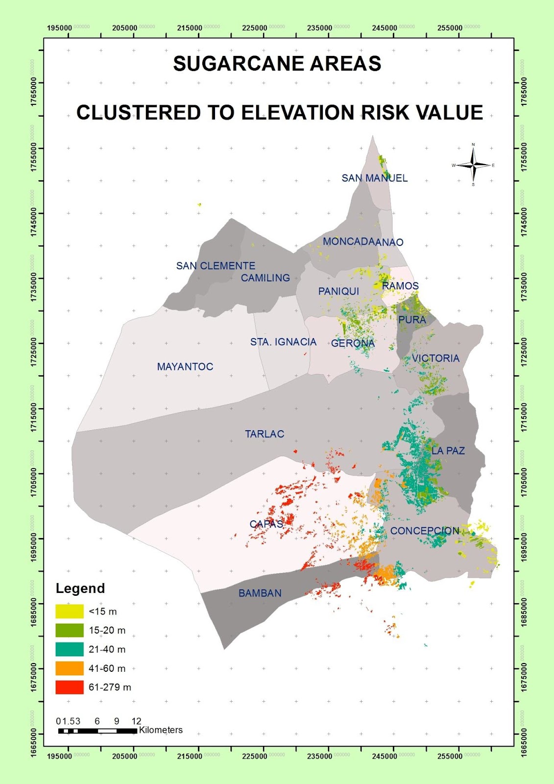 Tarlac Mill District Office: Sugarcane Vulnerability Map During Extreme ...