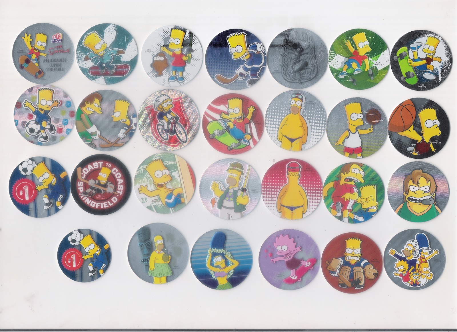 C de Colecciones: COLECCIÓN DE TAZOS DE LOS SIMPSONS.