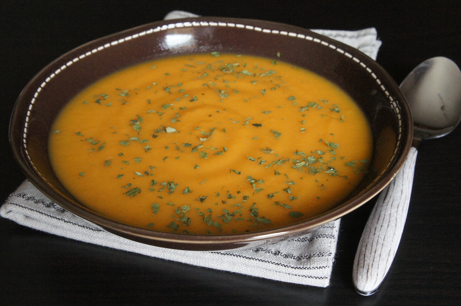 Soupe de carottes aux épices