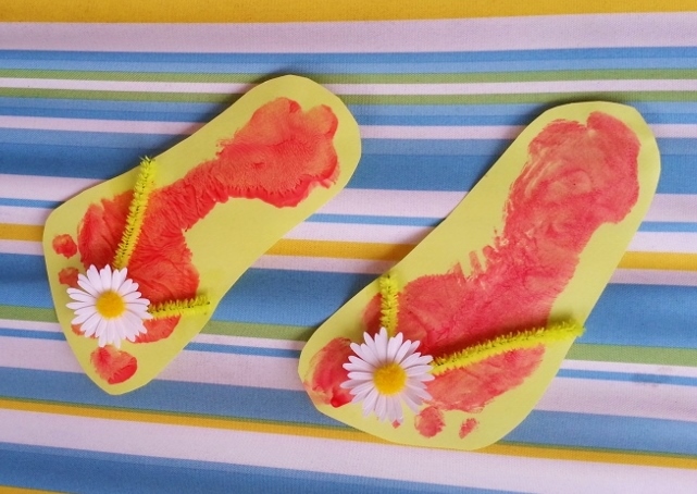 Life's little treasures: Footprint flip flop | Kids footprint