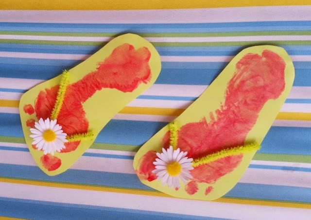 Life's little treasures: Footprint flip flop | Kids footprint