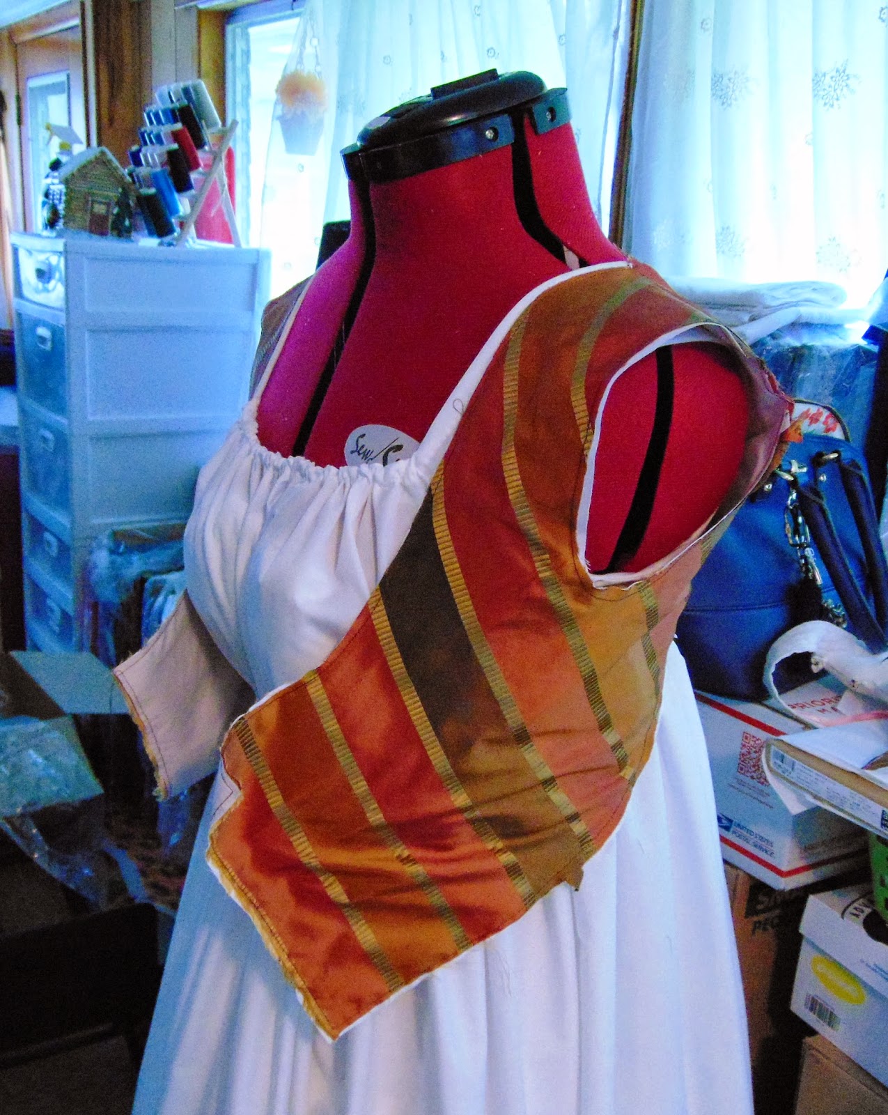 The Antique Sewist: 1795 Open Robe & Gown - Construction pt.II and ...