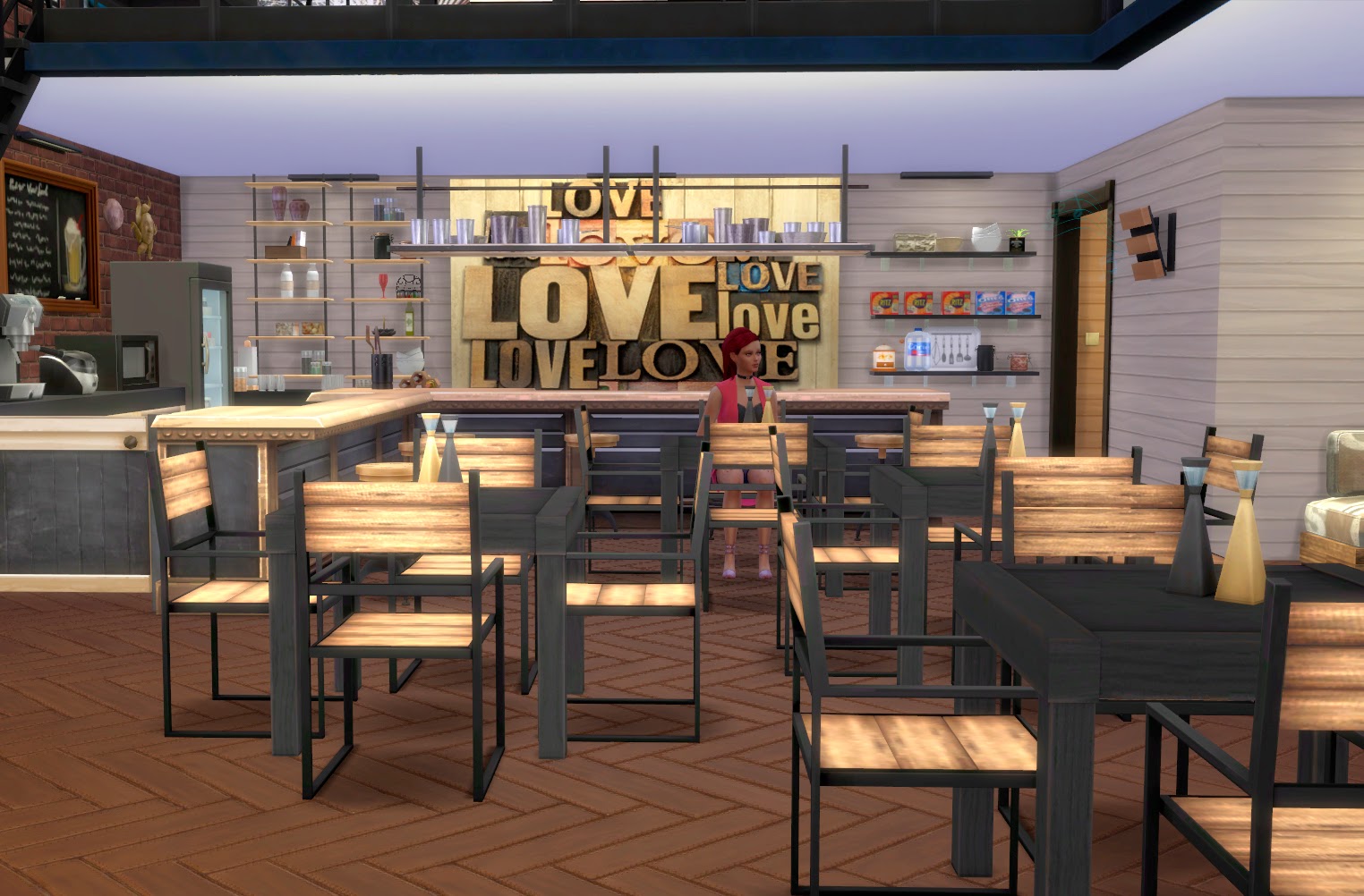 Sims 4. Modern Bar.