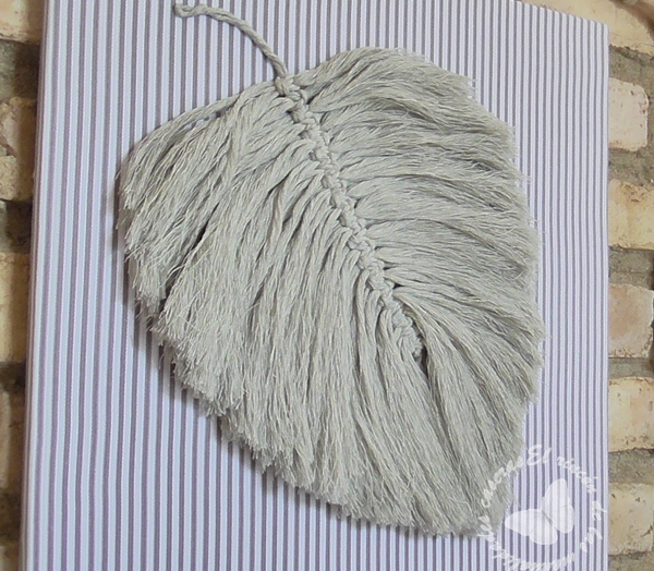 El rincón de las manualidades caseras.: Hoja o pluma en macramé ...