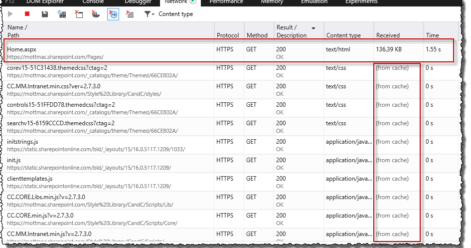 Chris O'Brien: IE/Edge network trace