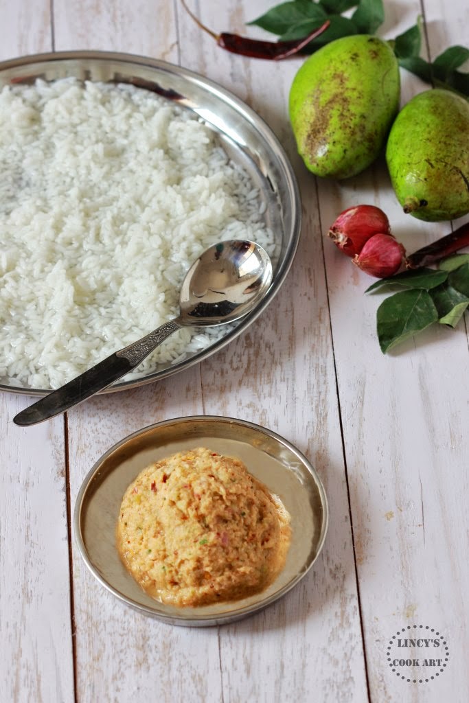 Manga Chammanthi with Red chillies ~ Lincy's Cook Art