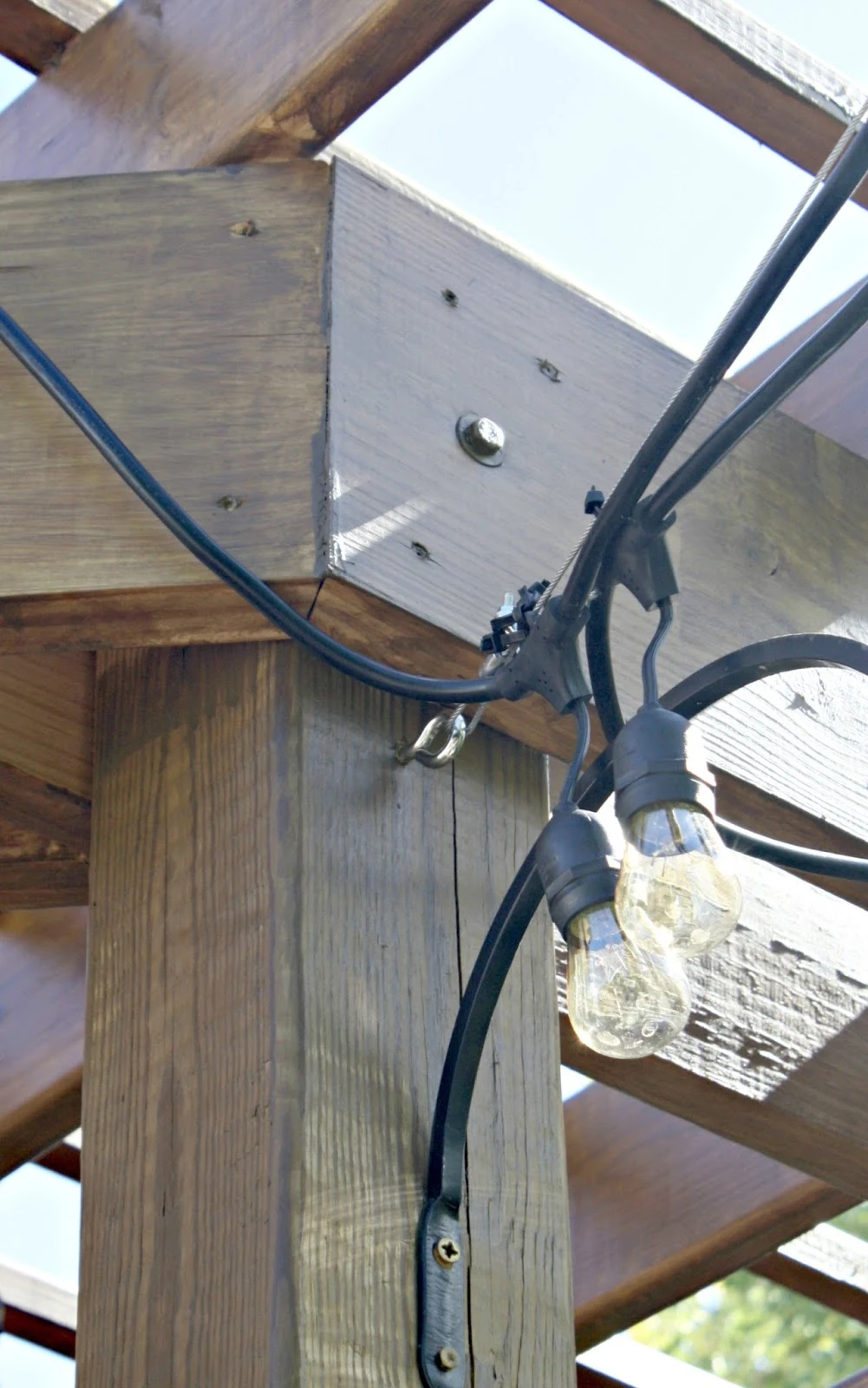 How to hang outdoor string lights | Thrifty Decor Chick | Thrifty DIY ...