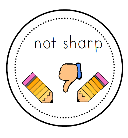 FREE Sharp/Not Sharp Pencil Labels | Mrs. Black's Bees