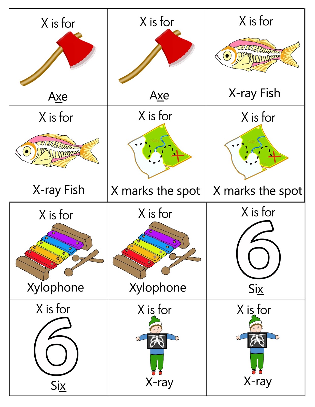 Objects Beginning With X