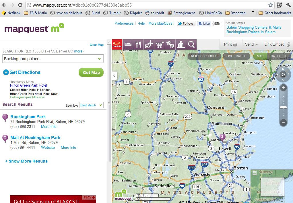 A guru in you: The royal wedding on mapquest