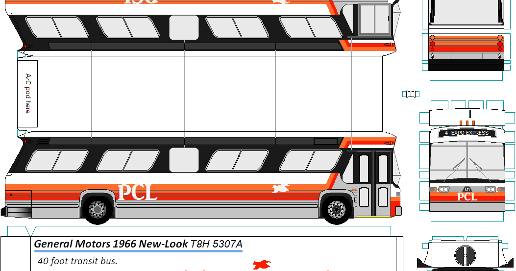 Enjoy Papercraft: Vehicle Papercraft : Bus Papercraft