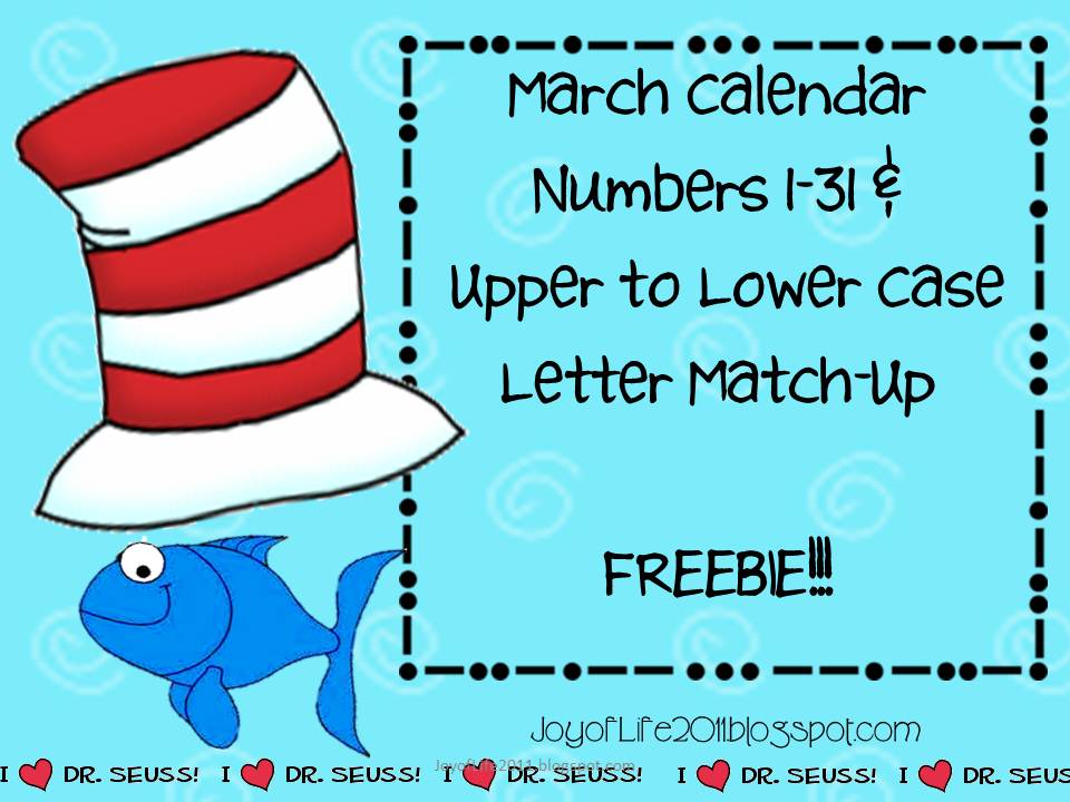 Classroom Freebies Too: March Calendar Freebie