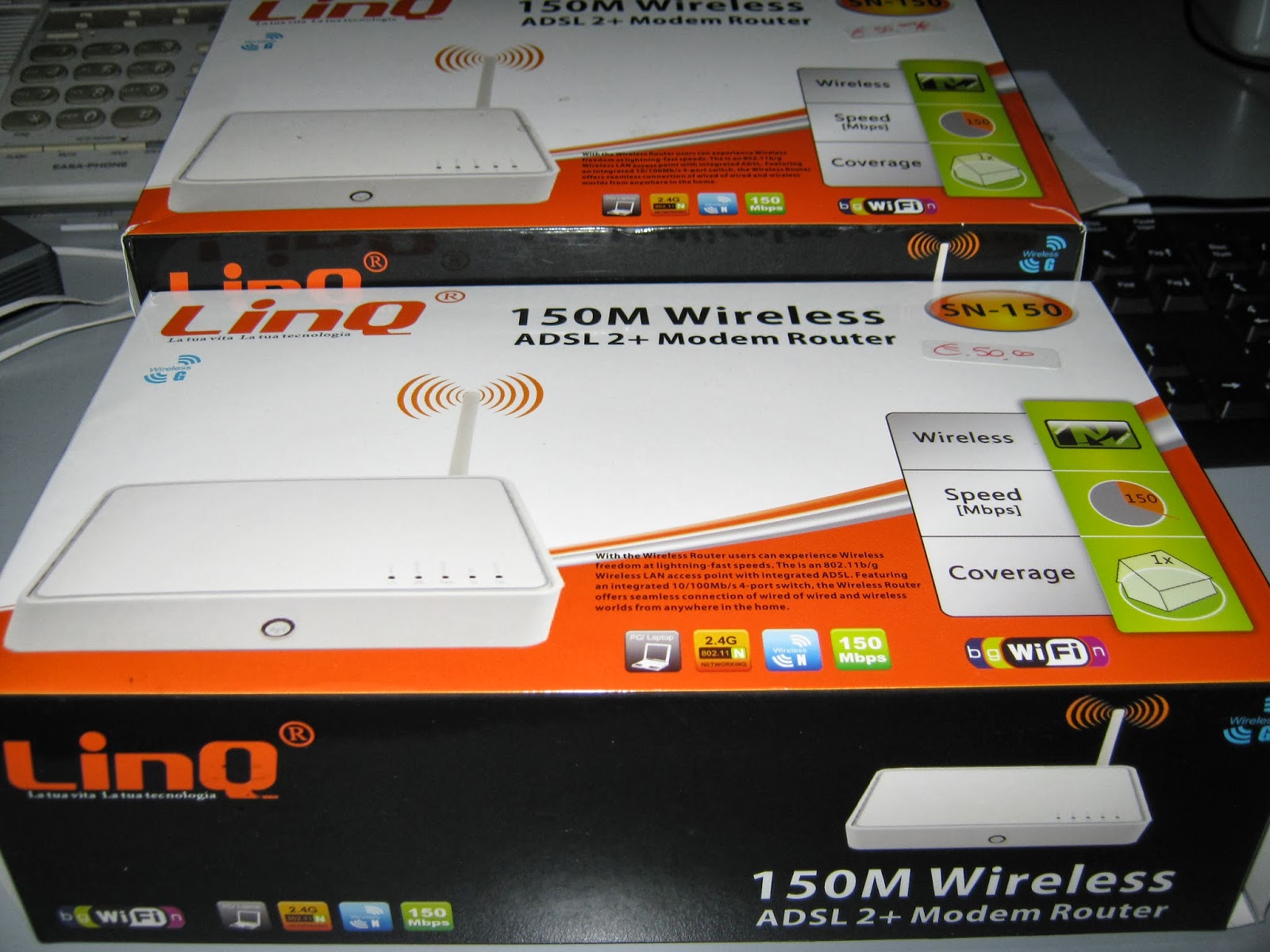 Modem LinQ 150M Wireless ADSL2+ come il Thomson TG RECENSIONE - Attivo ...