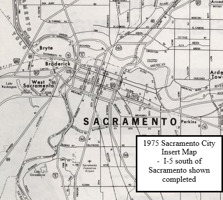 Highways in and around Old Sacramento; US 40, US 99W, CA 16, CA 24, CA ...