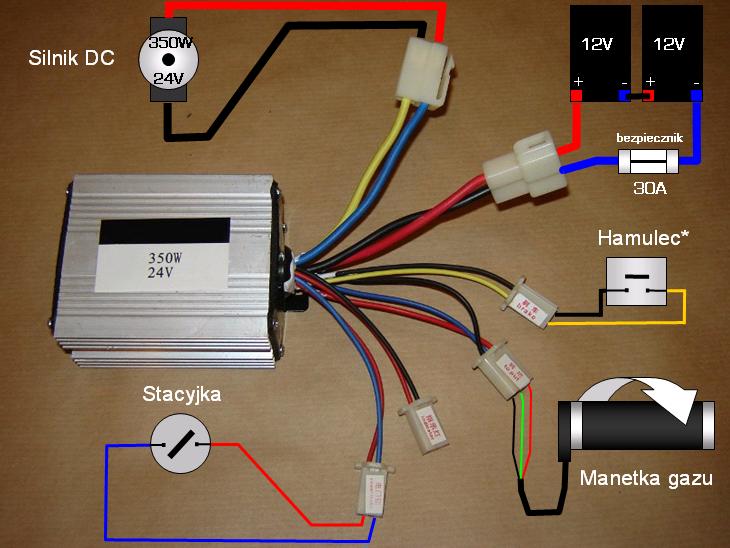 "DIY" ROWER ELEKTRYCZNY: Regulator obrotów 350W 24V