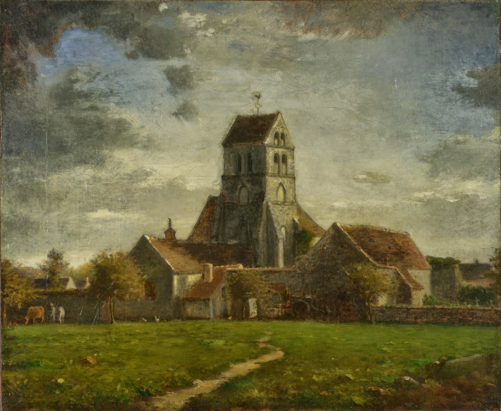 Francois Millet Landscape with Buildings ~ High resolution Art photos ...