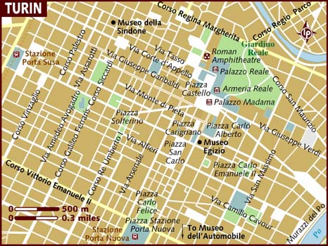 Mappa della Città di Provincia Regionale Italia: Mappa Regione Turin