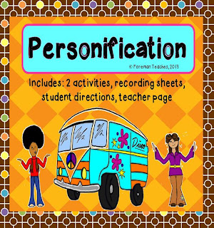 Foreman Teaches: Personification Activities, Freebie, and a Giveaway!