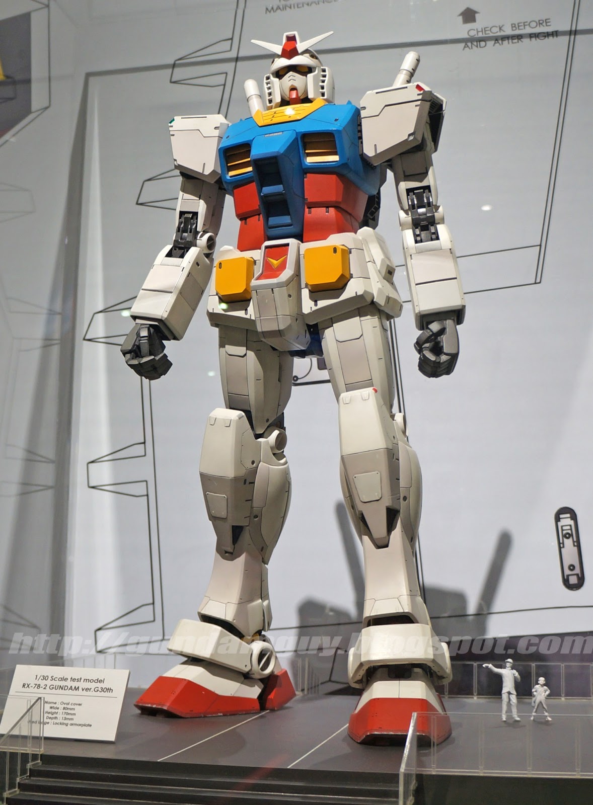 GUNDAM GUY: Gundam Front Tokyo: 1/30 Scale Test Model - RX-78-2 Gundam ...