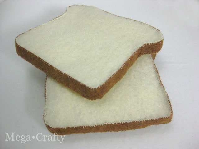 Mega•Crafty: Felt Food: Bread, Banana, and Sandwich Toppings