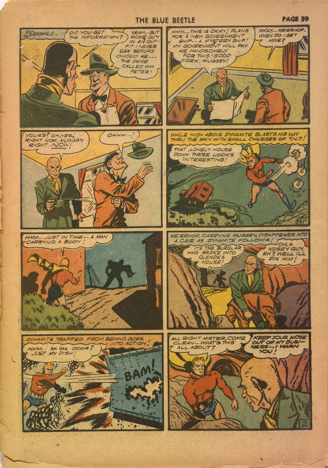 Four-Color Shadows: Dynamite Thor-Blue Beetle-1941