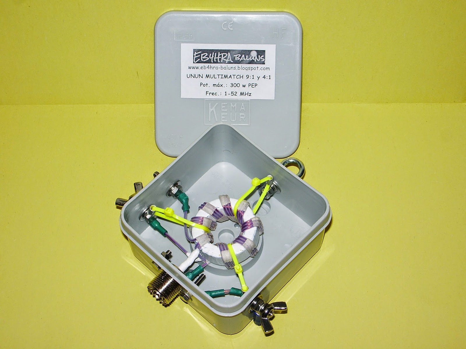EB4HRA baluns: UNUN MULTIMATCH 9:1 Y 4:1