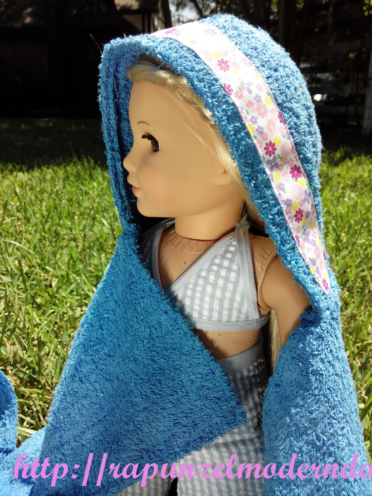 Modern Day Rapunzel: FREE American Girl Hooded Towel Pattern