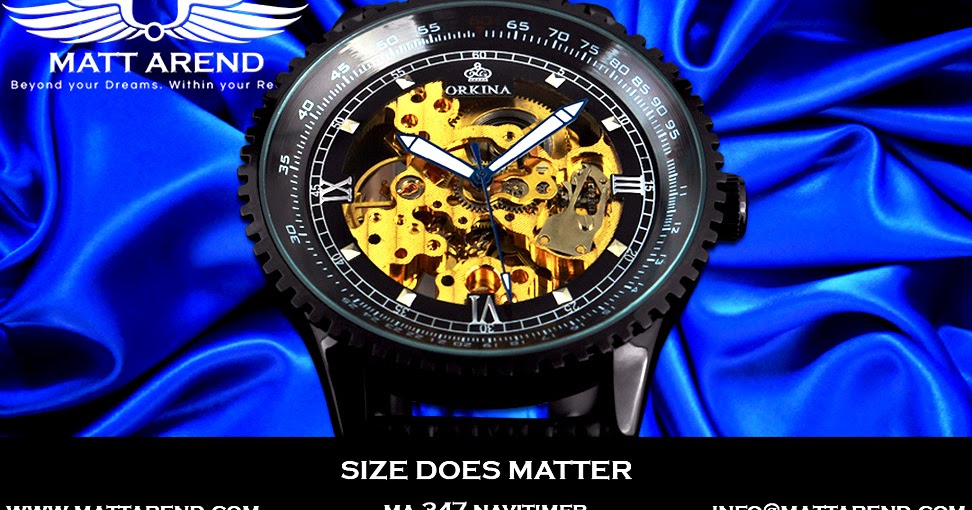 Matt Arend Timepiece: MA 347 Navitimer Skeleton Gold. Size Does Matter.
