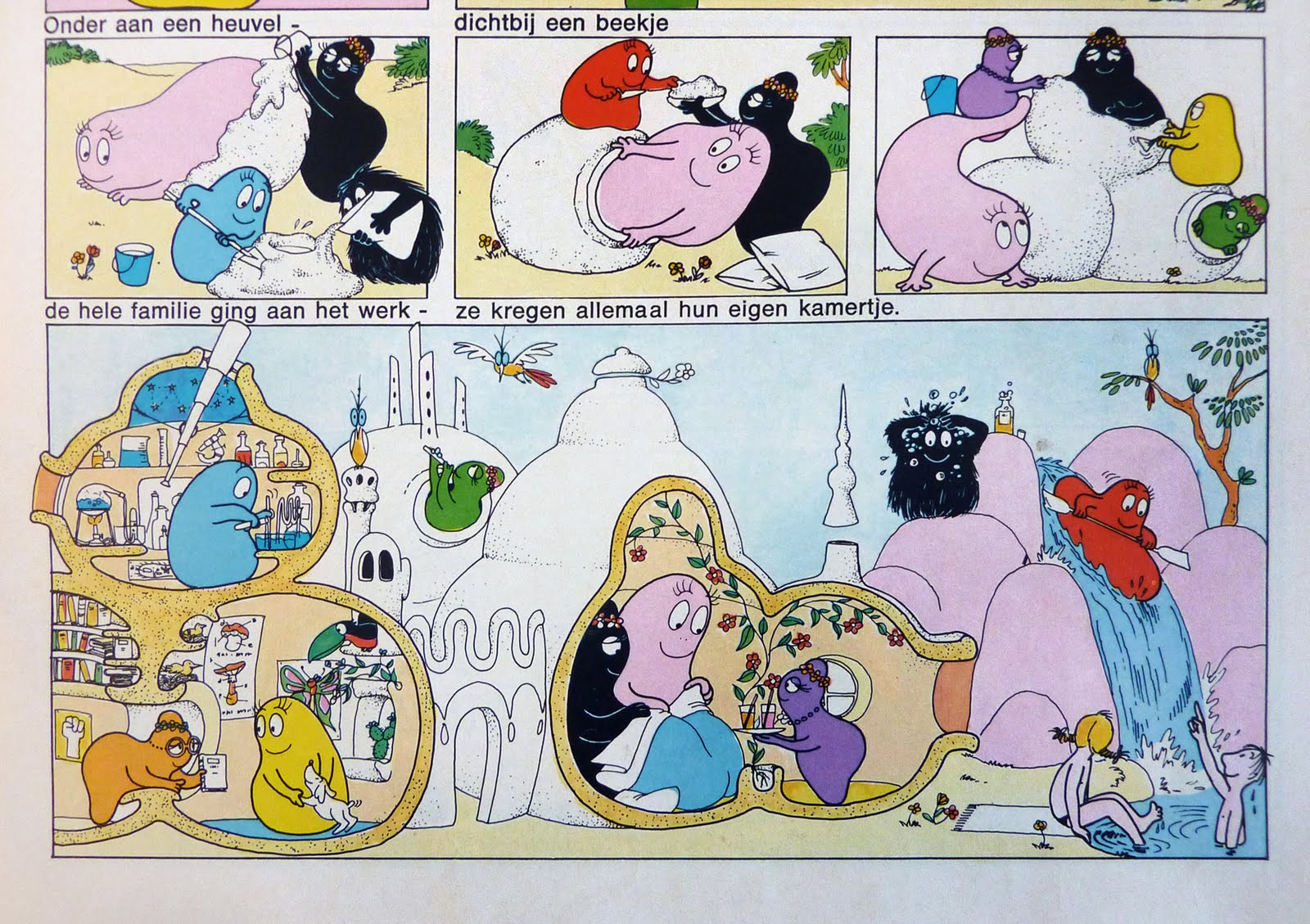 turning pages: Barbapapa comic