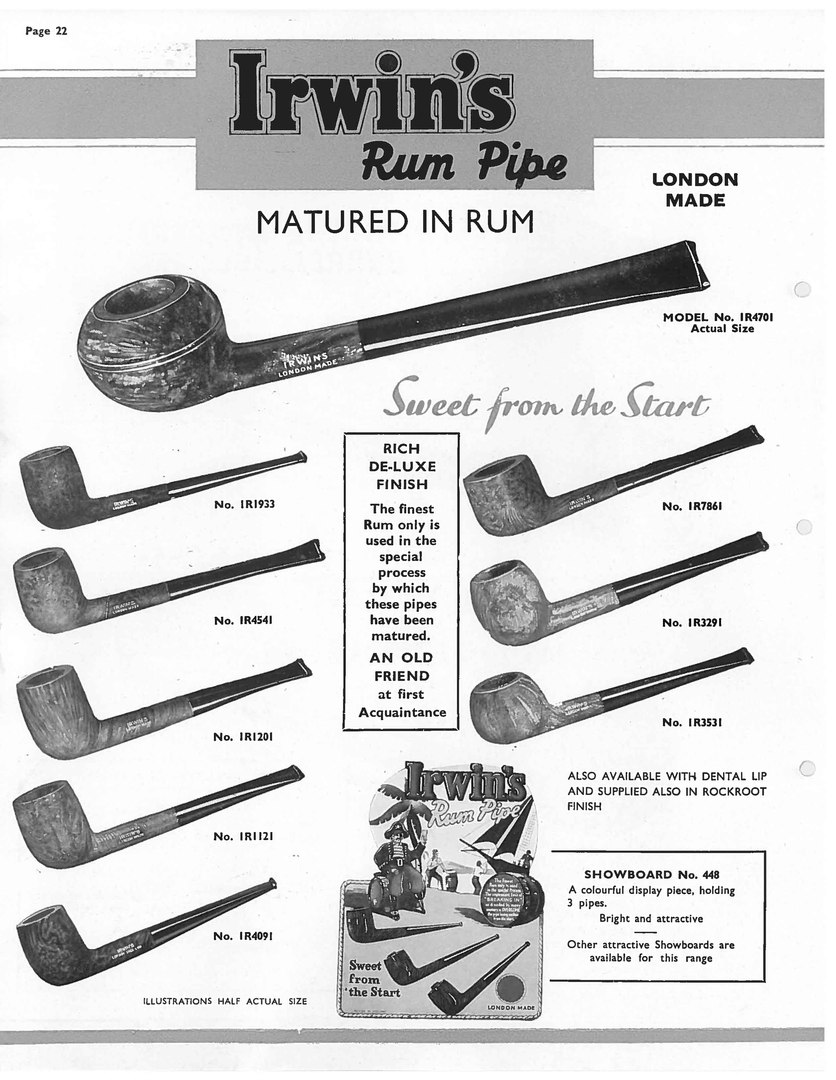 Курительные трубки.: Oppenheimer Pipes Catalog 1950