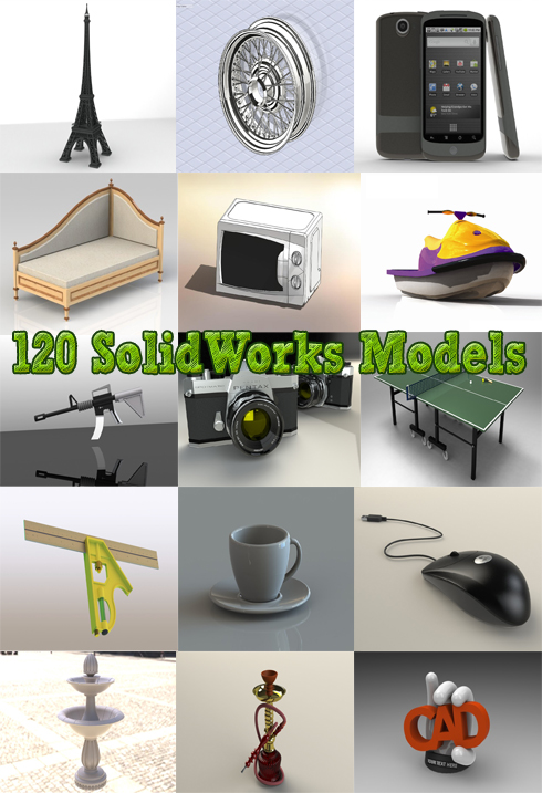 FREE 3D OBJECTS: 120 SolidWorks 3D Models