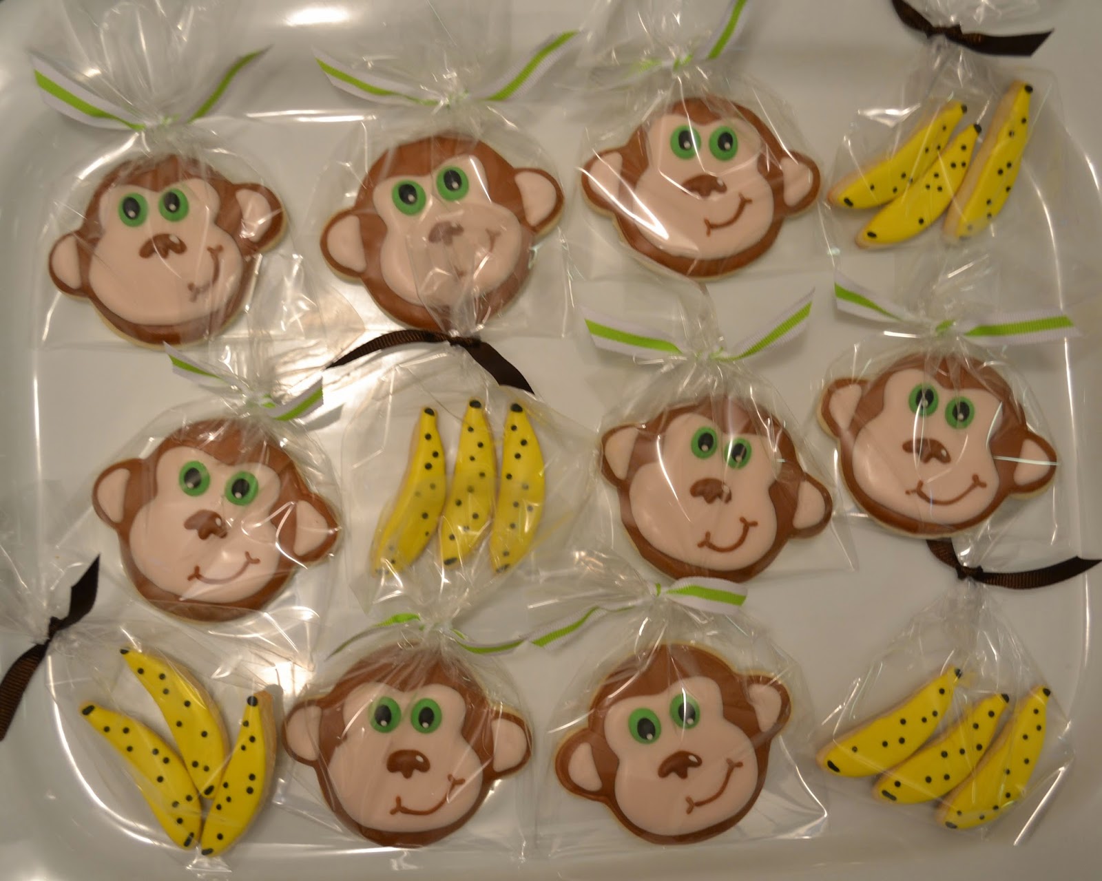 The Cutest Little Cakes by Celeste: Monkey Cookies for a baby boy shower
