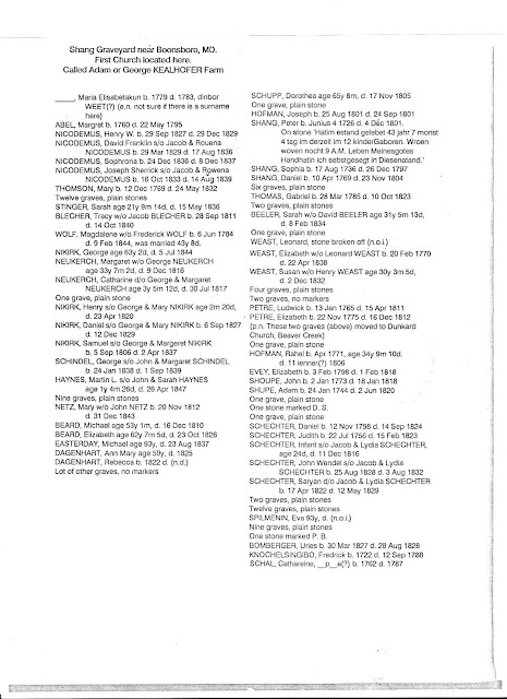 The Shang/Lydia Shunk Graveyard: Grave Stones as Read by Samuel Piper ...