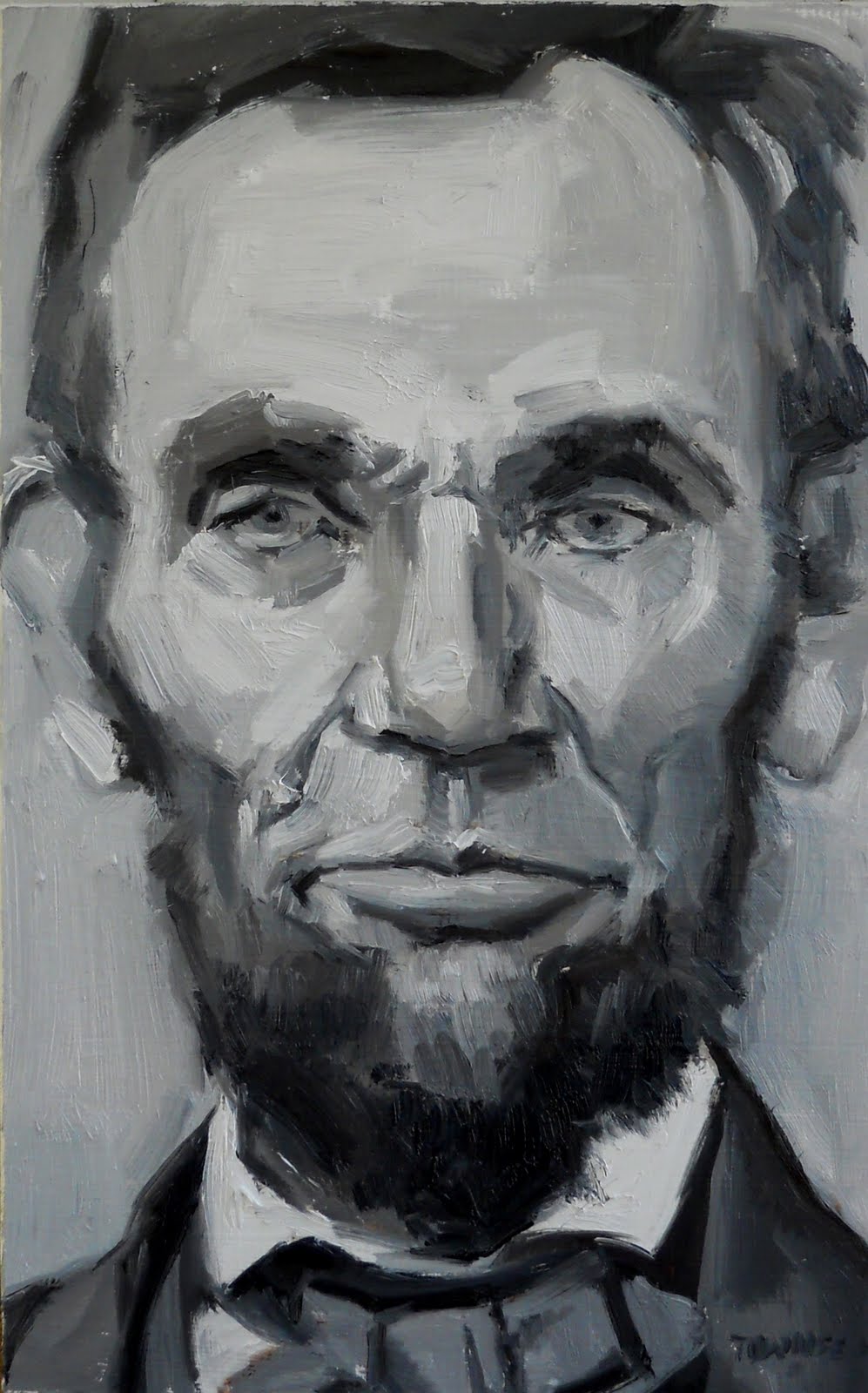 Jean Townsend's Daily Painting: Abe Lincoln Sort of Smiling