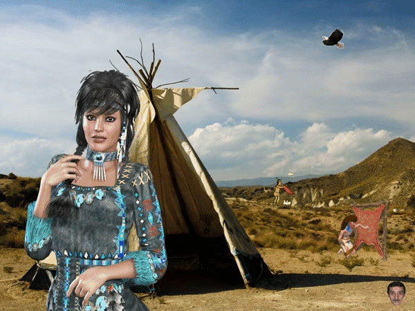 GIF ANIMADOS... : GIF ANIMADO DE MUJER EN POBLADO INDIO 183