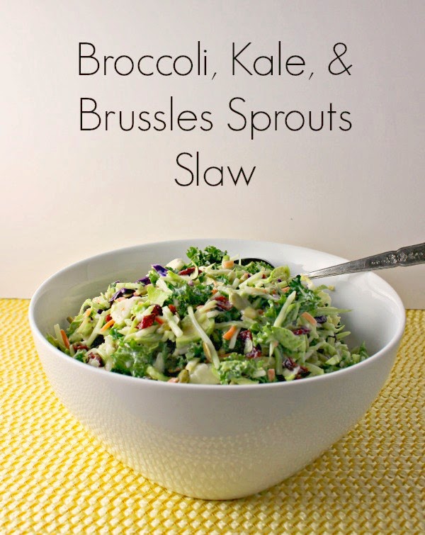 Broccoli Kale And Brussels Sprouts Slaw Renees Kitchen Adventures