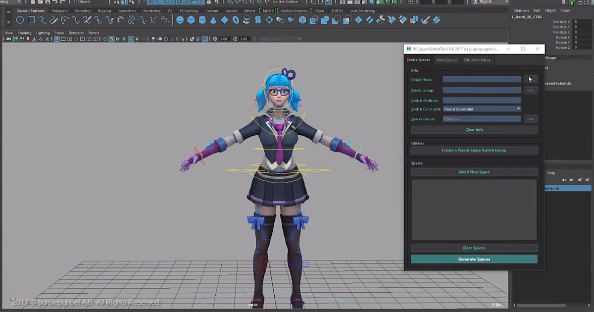 Space Switch Tool 1.0 for Maya 2014 - 2017 - Plugins Reviews and Download free for CG Softwares