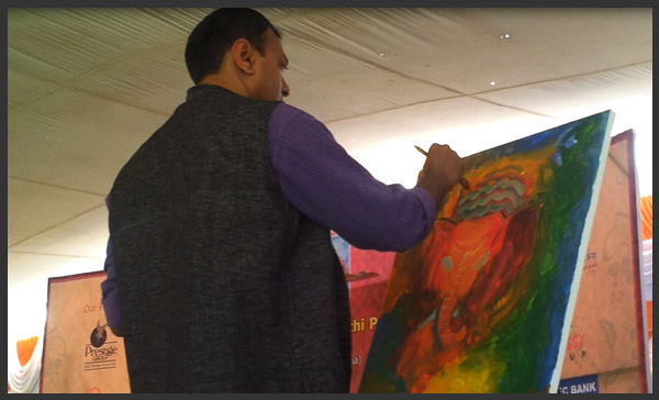 Story behind the painting: Live Painting Performance