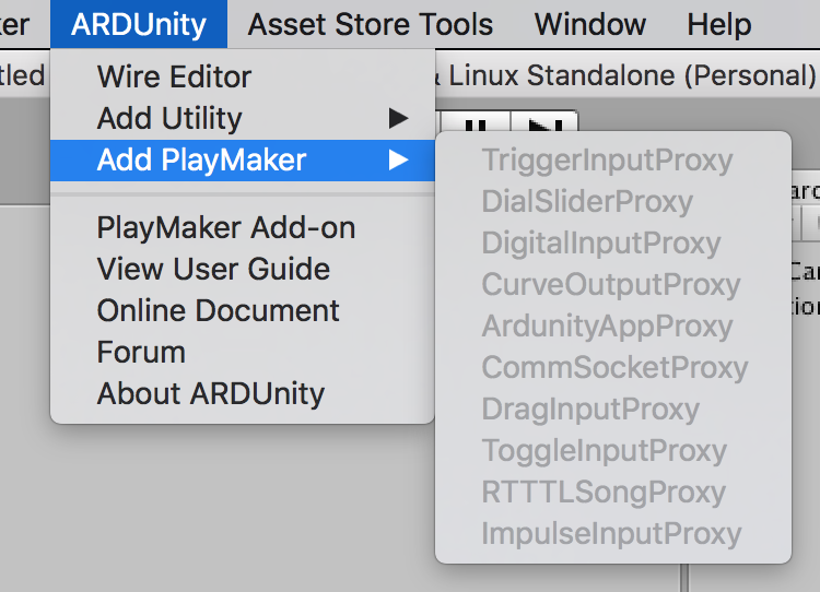 ARDUnity Project: 아두니티 PlayMaker Add-on