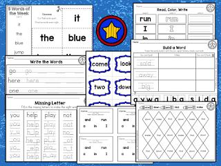 Colors and Kindergarten: Back to School Sight Word Bundle