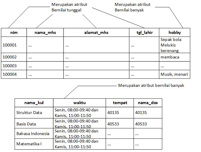 ATRIBUT BERNILAI TUNGGAL (SINGLE-VALUED ATTRIBUTE) DAN ATRIBUT BERNILAI ...