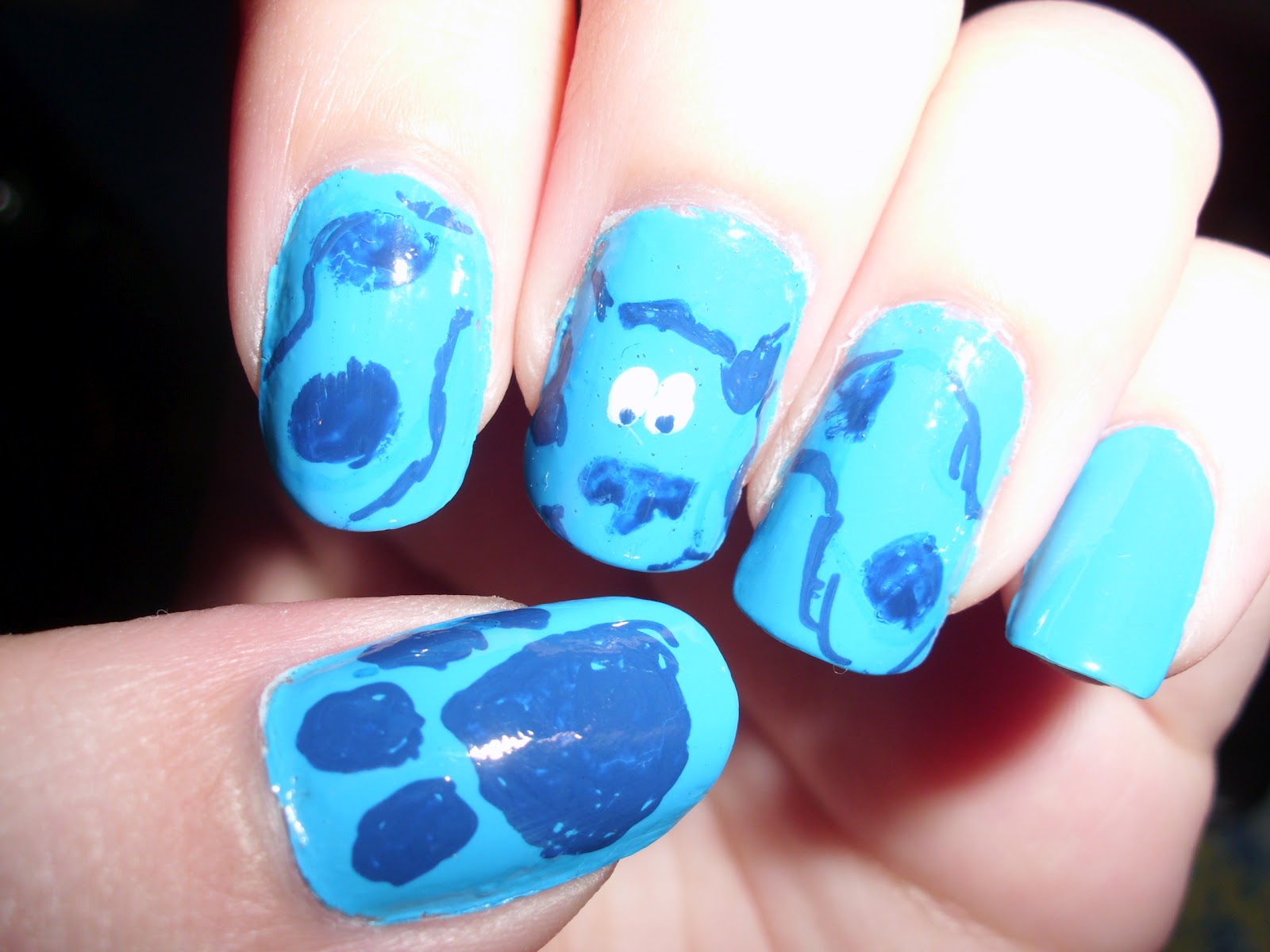 Oh Na-Na-Nail Designs: Blue's Clues Nail Design