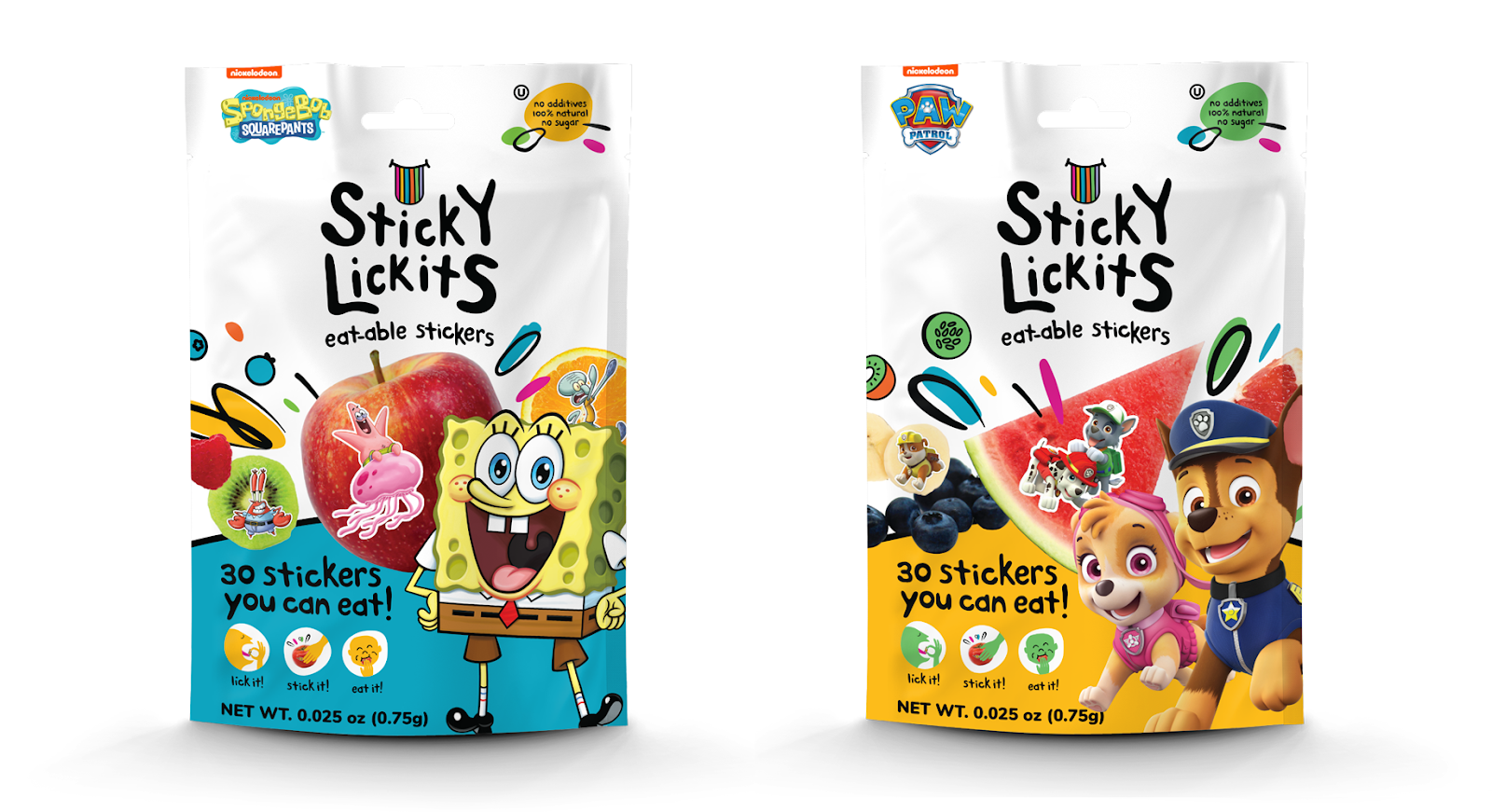 NickALive!: StickyLickits Launches SpongeBob SquarePants and PAW Patrol ...