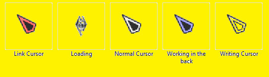 →: Curseurs de souris pour Windows. →: Curseurs de souris pour Windows.